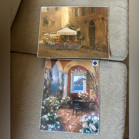 Main Floor Editions | Art | Nwt Italian Veranda Cafe Roma Paintings Lot ...